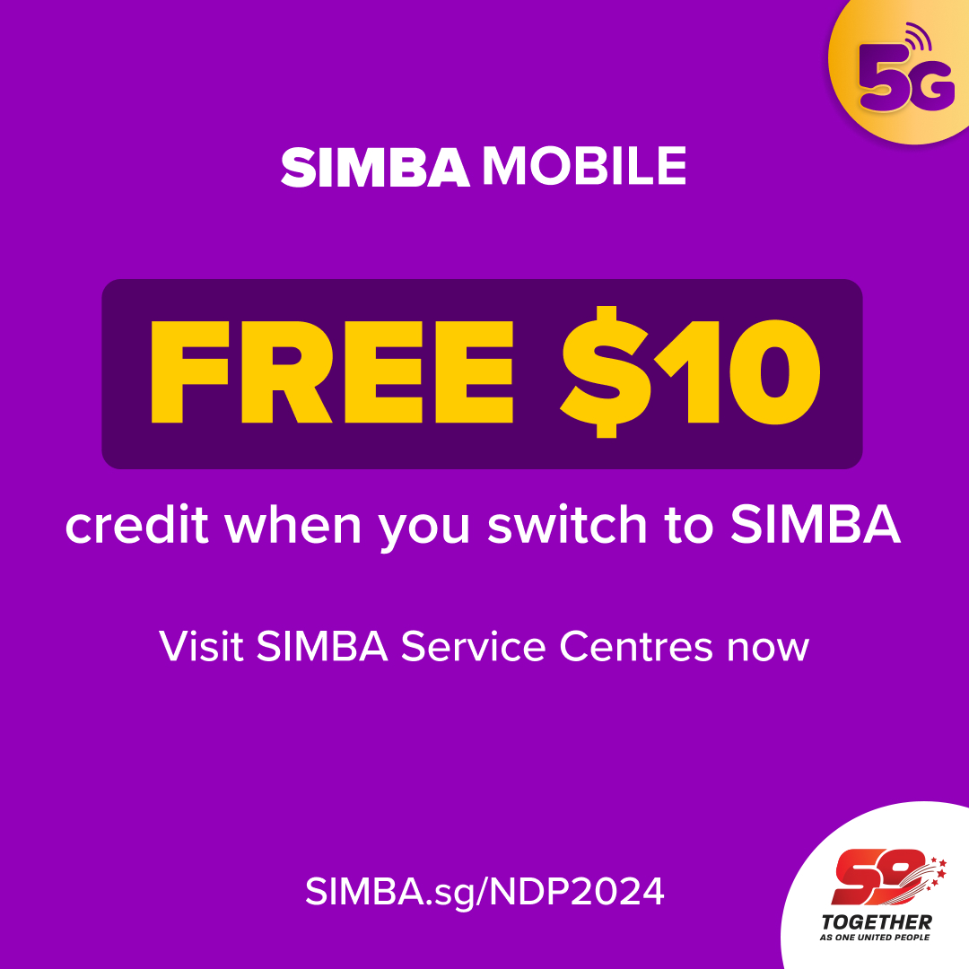SIMBA Mobile - Switch to SIMBA and get free $10 credit | NDP