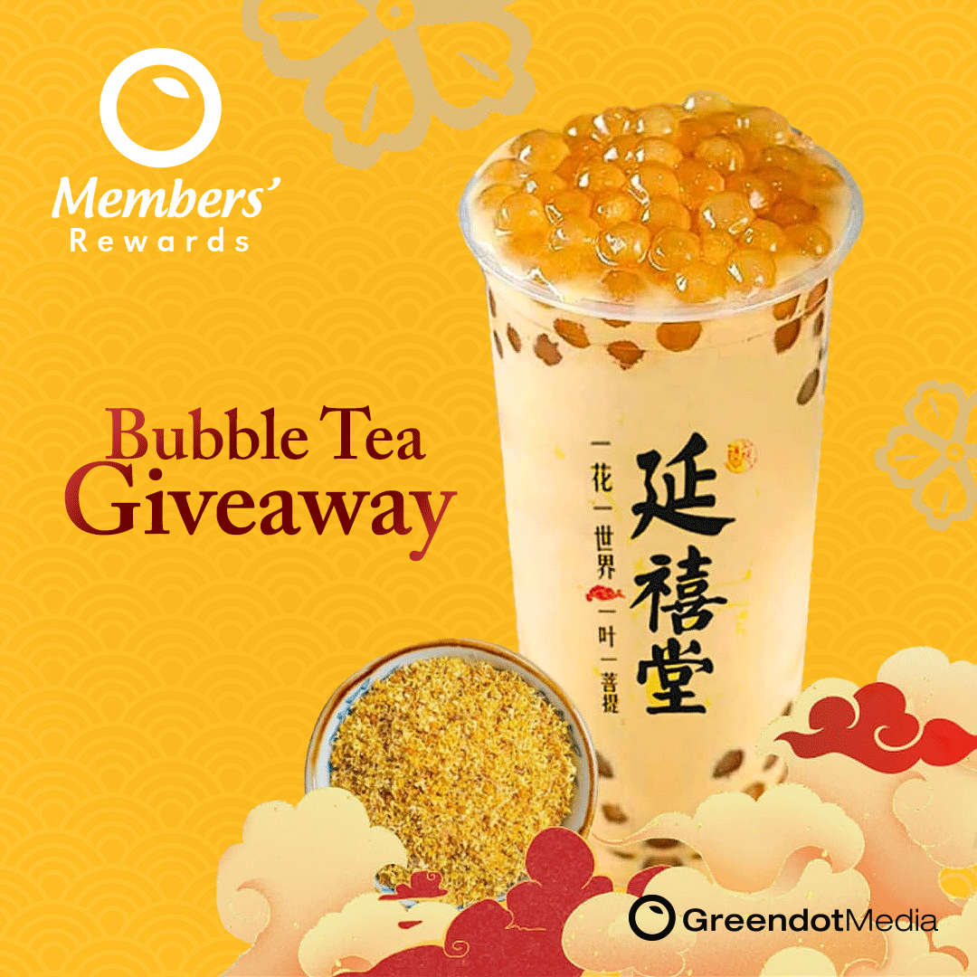 (Giveaway Ended) Members' Rewards: Win Free Bubble Tea | GDM Giveaways